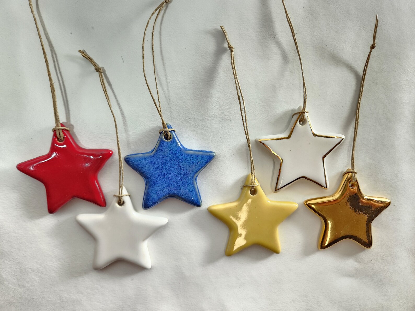 Pottery Stars July 4th Ornaments Pottery Ornaments - Etsy
