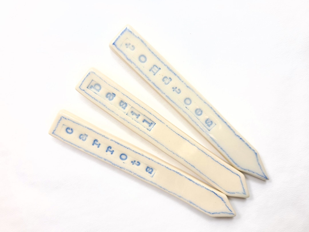 Handmade Pottery Garden Markers, Plant Labels, Ceramic Plant Tags ...