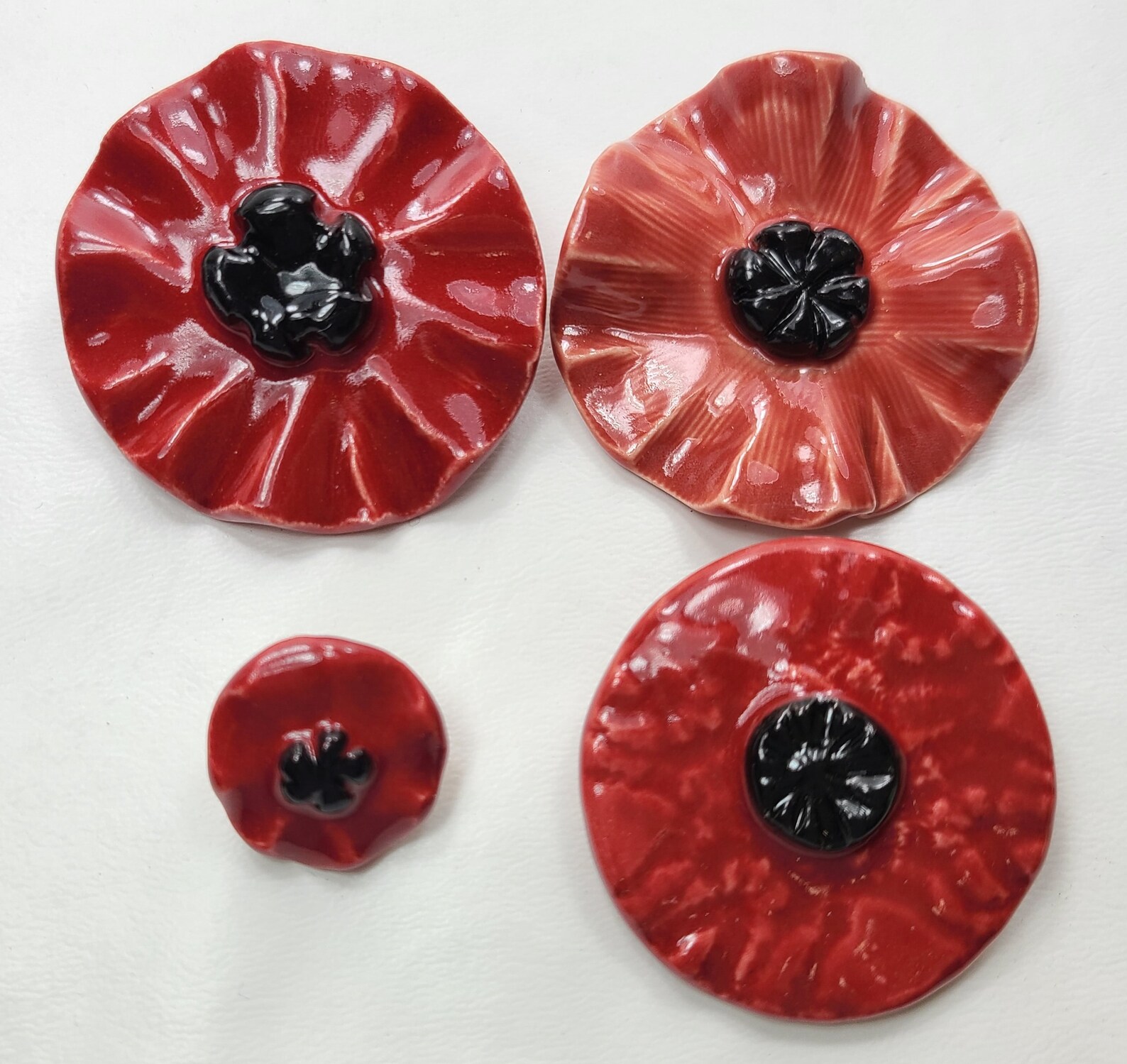 Handmade poppy pins for memorial day pottery flowers ceramic | Etsy