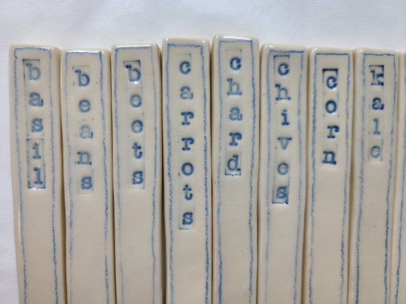 Handmade Pottery Garden Markers Plant Labels Ceramic Plant | Etsy