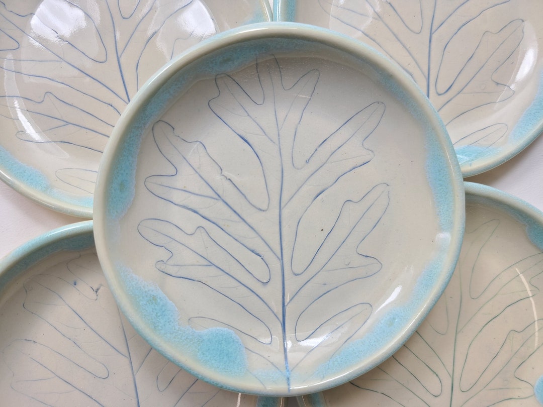 Pottery Dish Oak Leaf, Small Pottery Plate, Soap Dish, Trinket Dish ...