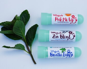 Set of 3 Aromatherapy Inhalers Essential Oil Inhalers Calming Stress ...