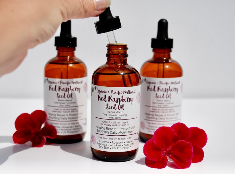 Organic Red Raspberry Seed Oil to Protect and Nourish Skin • 4oz of ...