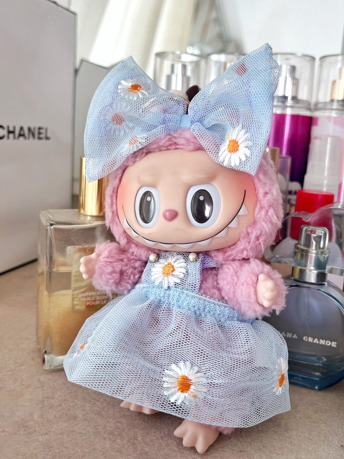 Blue Tulle Dress, Labubu Outfit, Labubu Clothes, Handmade Labubu Outfit ...