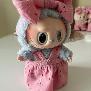 Handmade Labubu Outfit, Pink Dress, Labubu Outfit, Labubu Clothes ...
