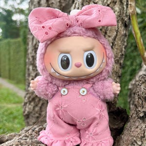 Handmade Labubu Outfit, Pink Jumpsuit, Labubu Outfit, Labubu Clothes ...