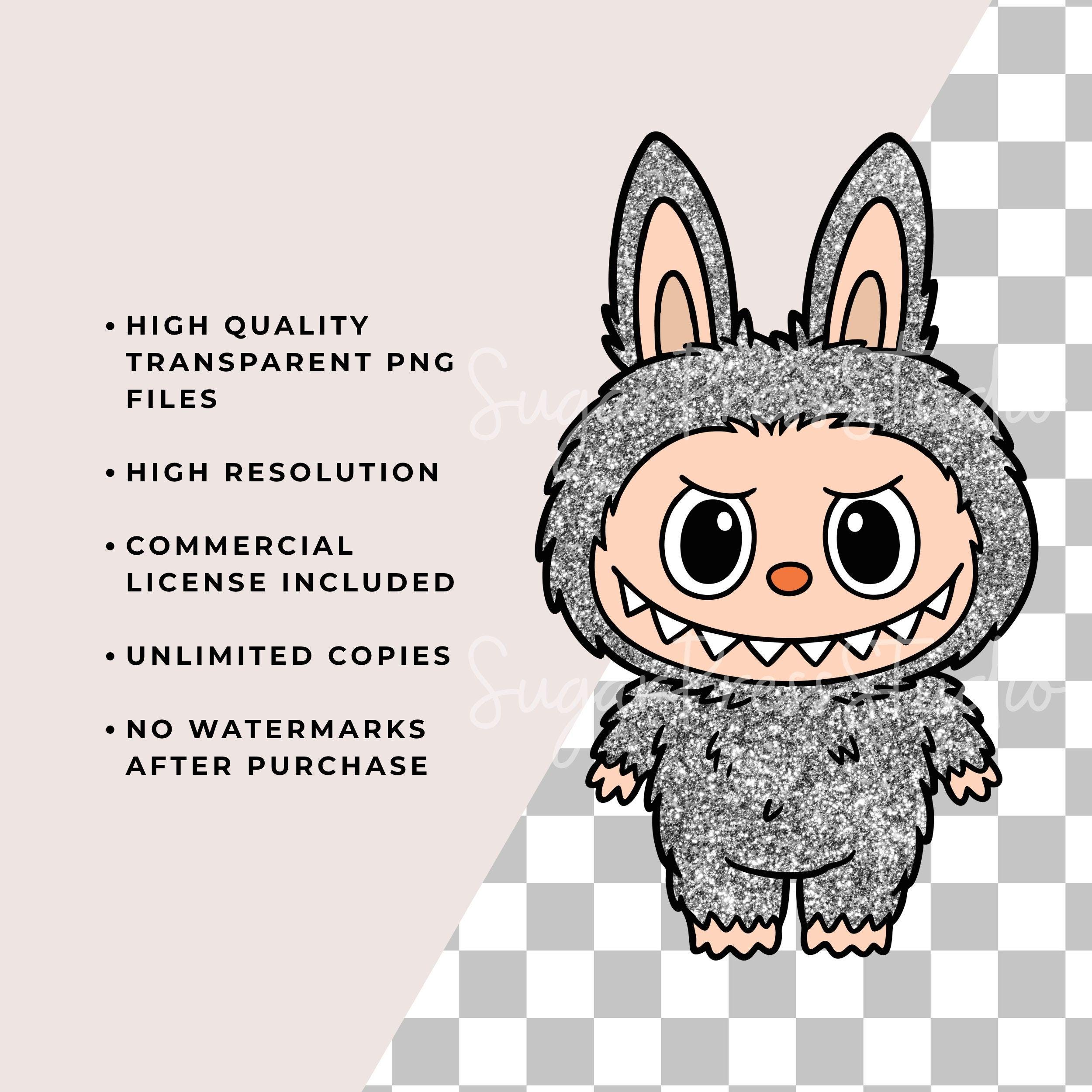 Glitter Labubu Designs Transparent PNG Vector Digital File, Cricut ...