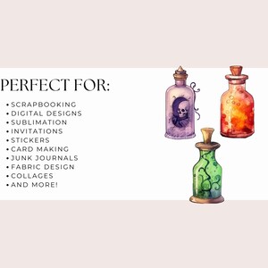 Spooky Potion Bottles - Watercolor Halloween Magic Witch Potions ...