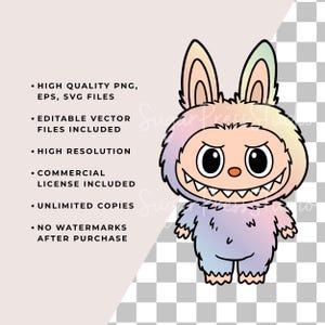 Labubu Designs SVG, PNG, PDF, Vector Digital File for Cricut Laser ...