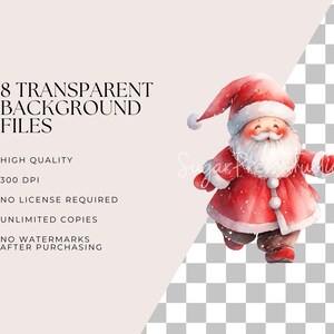 Cute Santa Claus Clipart Bundle - Watercolor Christmas Father Christmas ...