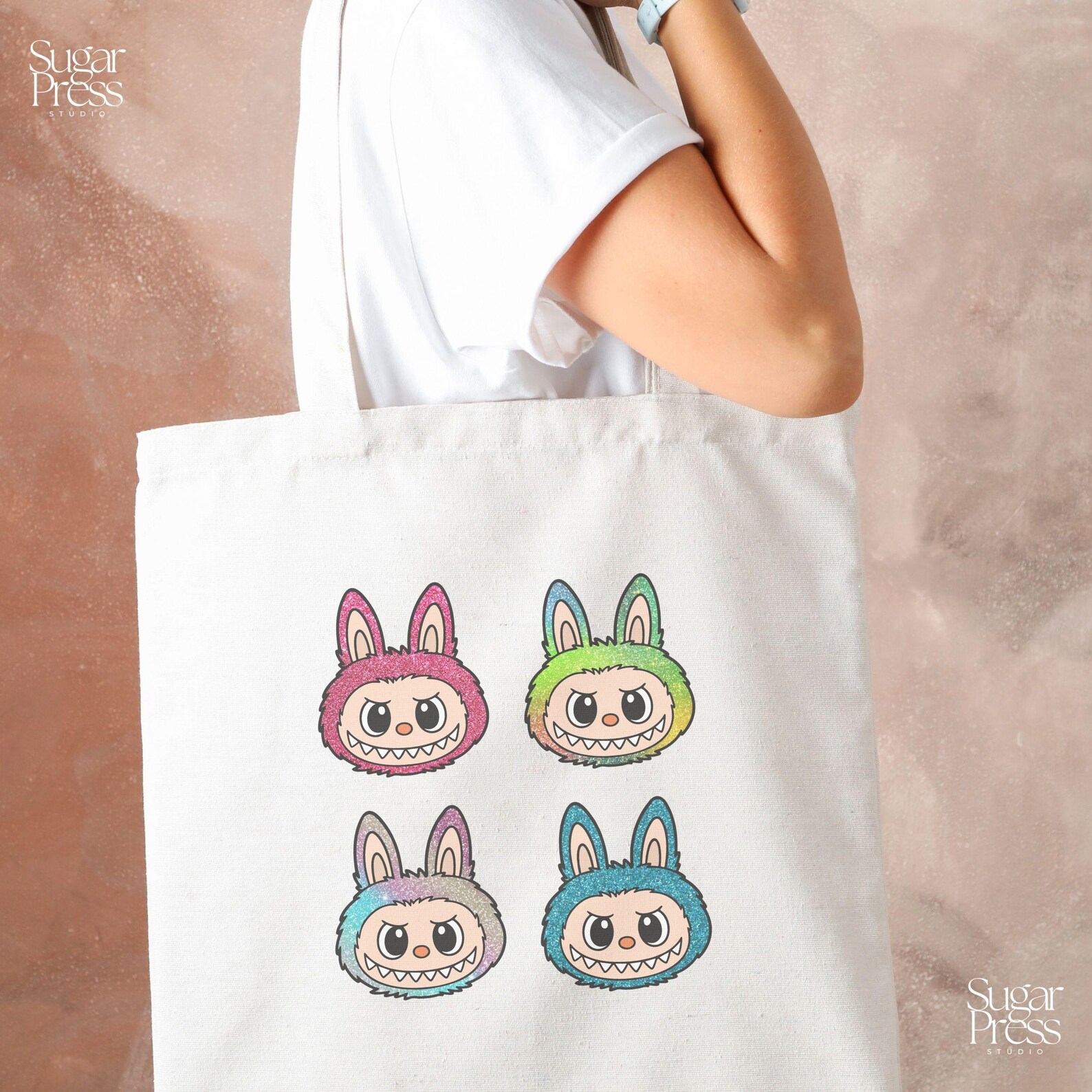 Glitter Labubu Designs Transparent PNG Vector Digital File, Cricut ...