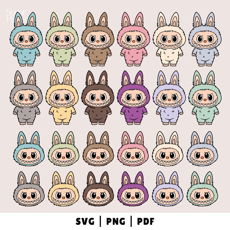 Labubu Designs SVG, PNG, PDF, Vector Digital File for Cricut Laser ...