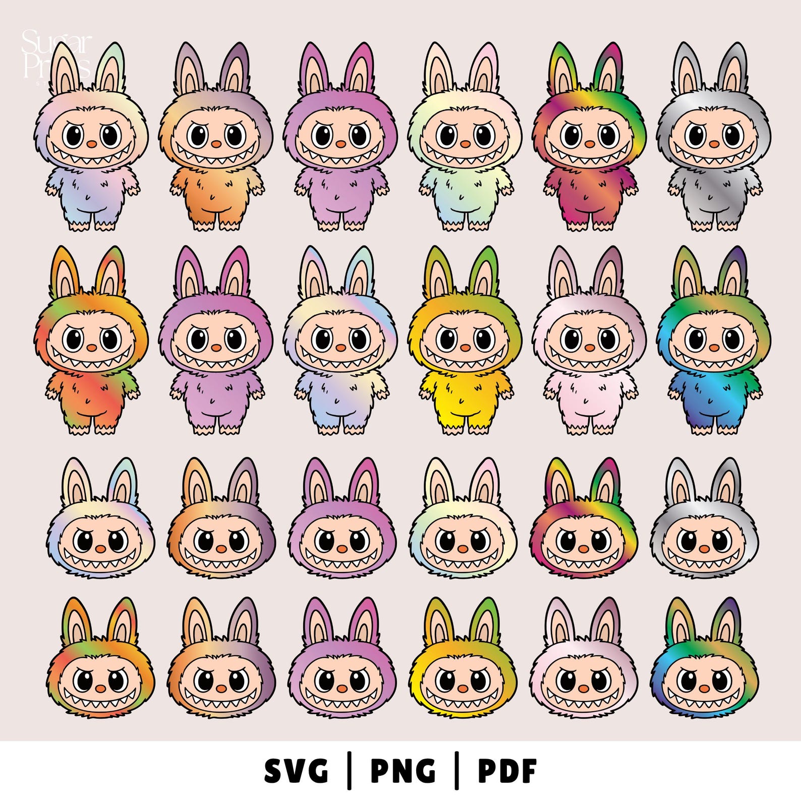 Labubu Designs SVG, PNG, PDF, Vector Digital File for Cricut Laser ...