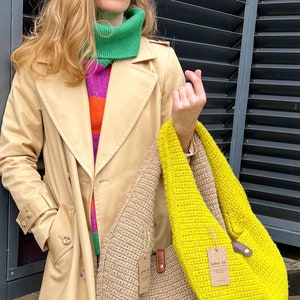 Crochet Jute Bag Pattern, Jute Tote Bag Crochet Pattern, Baguette Jute ...