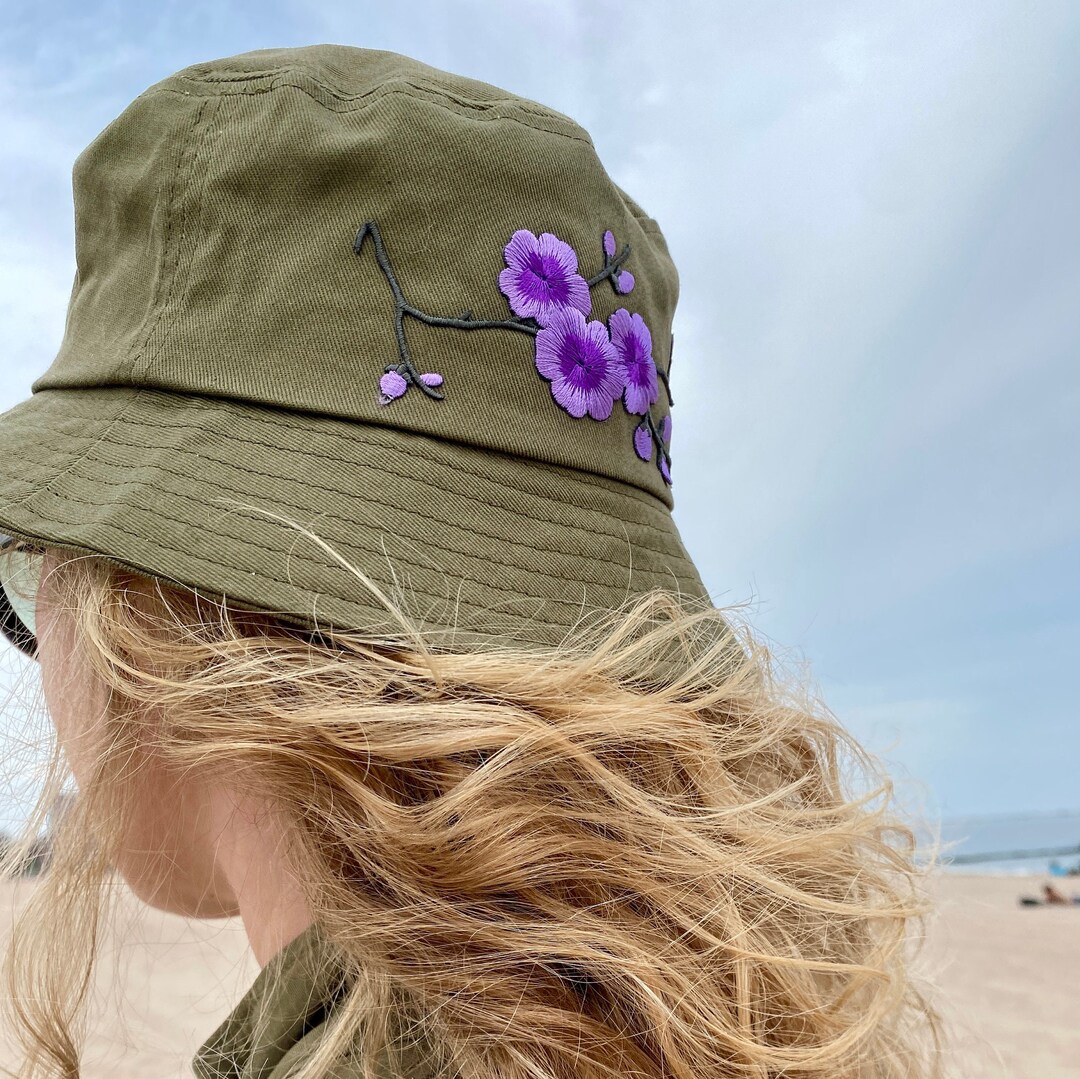 Handmade Floral Patches Bucket Hat: Breathable Cotton - Etsy