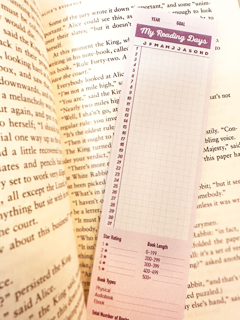 Reading Tracker Bookmark | Book Journal | Track Progress | Read Book ...