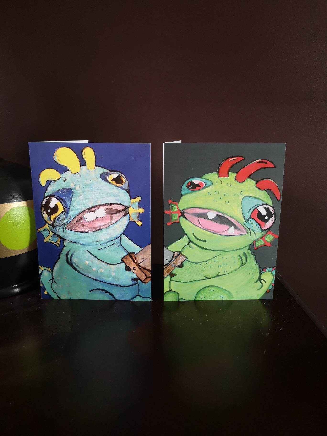 Baby Murloc greeting cards:set of 2 Warcraft hearthstone | Etsy