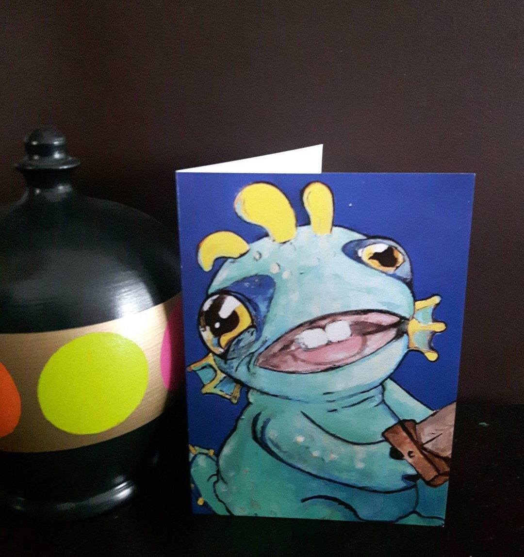 Baby Murloc Greeting Card- Warcraft, Hearthstone Character. - Etsy