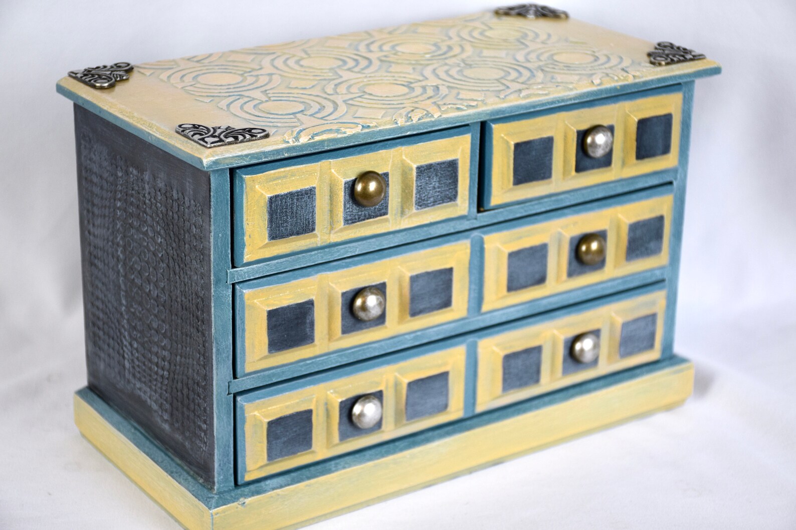 Restored Jewelry Box, Treasure Box, Trinket Box, Upcycled, Jewelry ...
