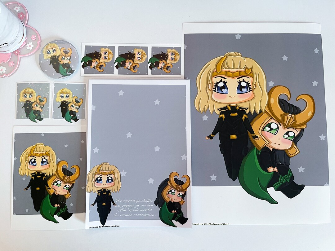 Kawaii Notepad Note Loki College Block, Memo A5, Postcard, Sticker ...