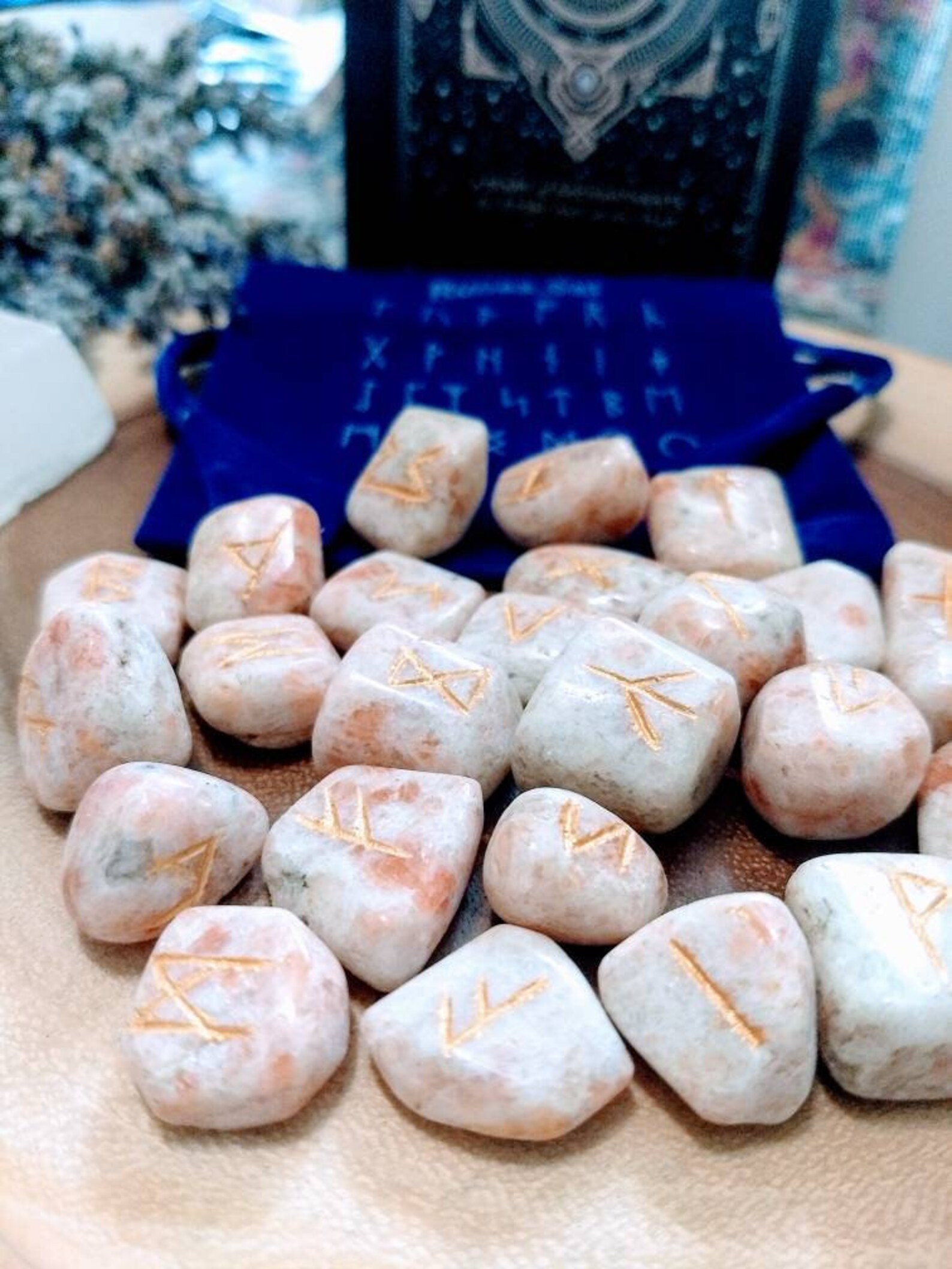 Sunstone Futhark Runic Alphabet Divination Oracle Runes Set - Etsy