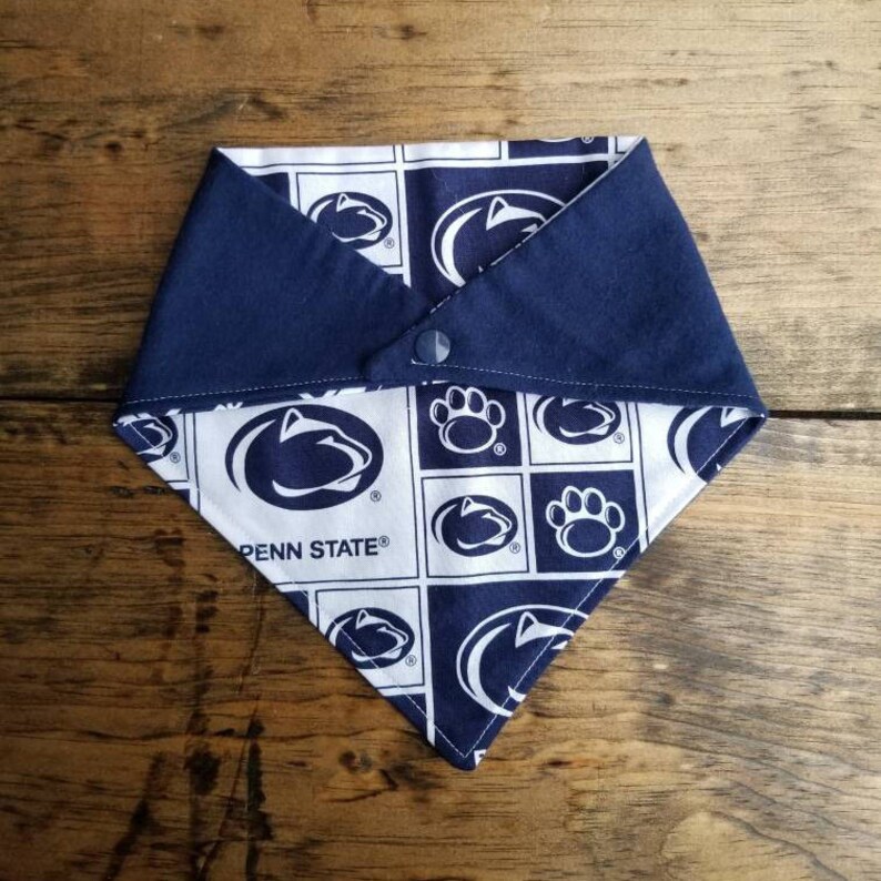 Penn State Dog Bandana // Flannel Dog Bandana // Reversible | Etsy