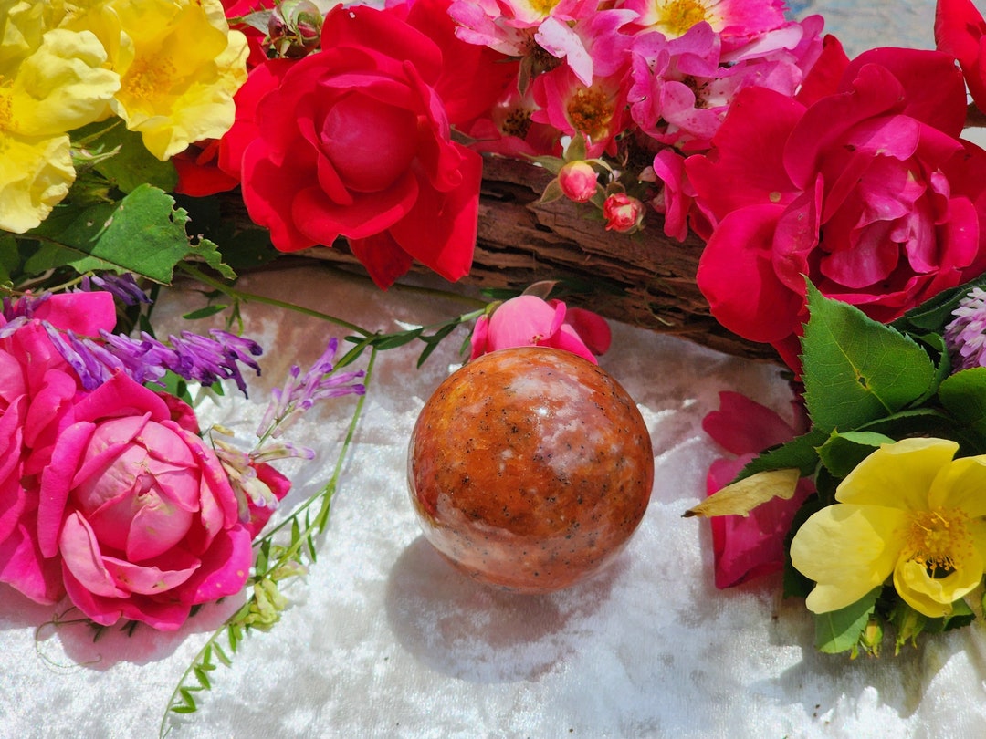 Sunstone Sphere Crystal Ball Crystal Sphere - Etsy