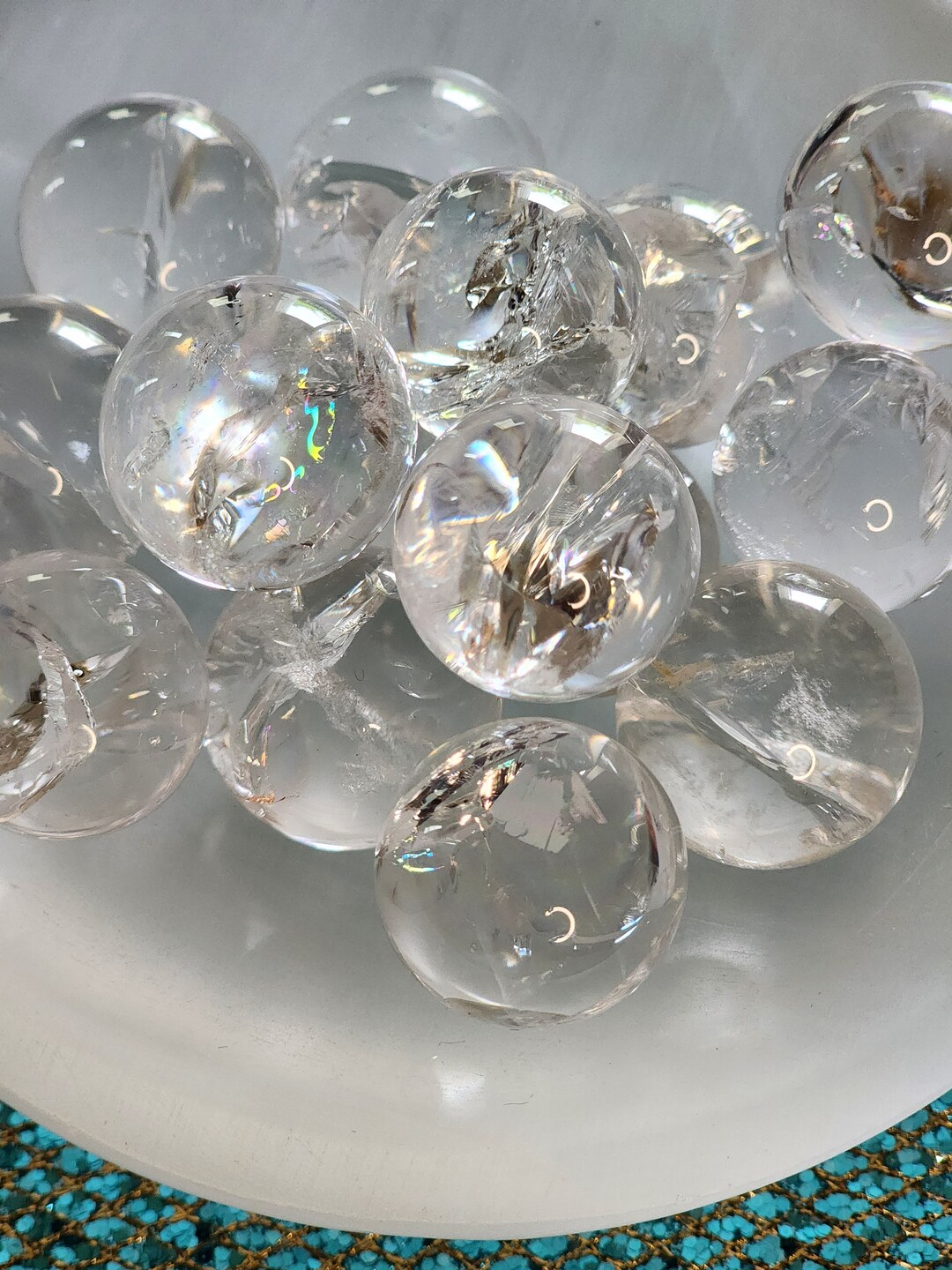 Clear Quartz Minisphere With Rainbow 20-26mm Crystal Ball Crystal ...