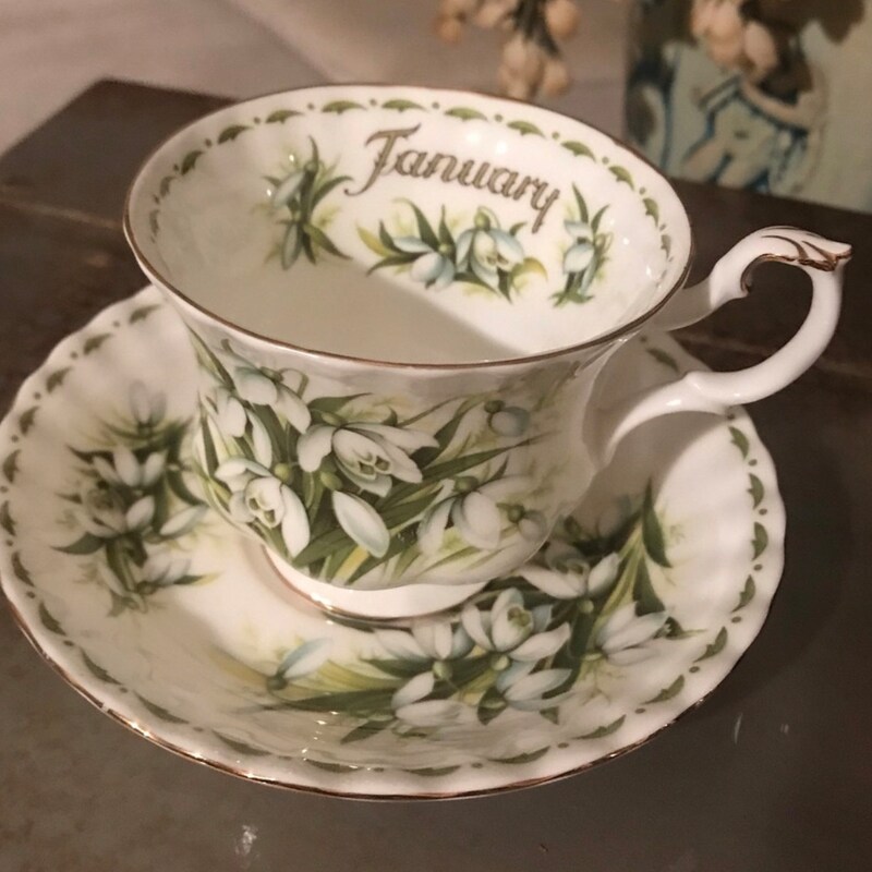 January Tea Cup - Etsy