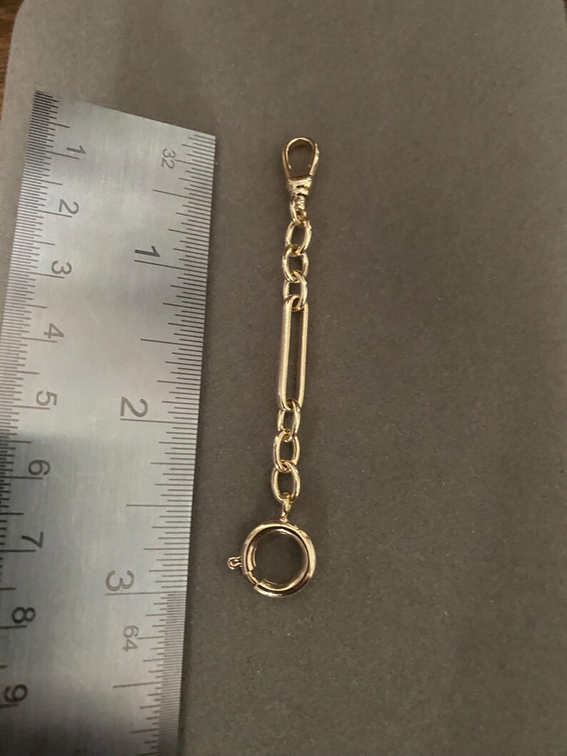 Chain Extender Pick Length Long 14k Gold Plated Swivel Dog Clip Spring ...