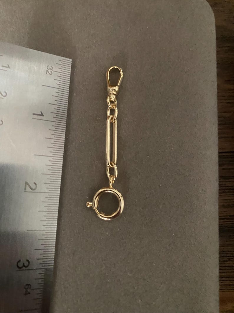Chain Extender Pick Length Long 14k Gold Plated Swivel Dog Clip Spring ...