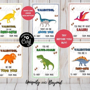 Dinosaur Valentines, Dino, Classroom Valentine Cards, Kids Valentines ...