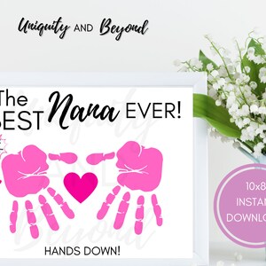 Handprint Gift for Nana Grandmother Gift Birthday Gift for - Etsy