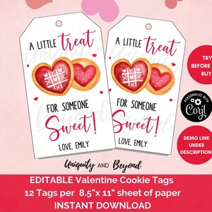 Valentine's Day Cookie Tags, Cookie Tags, Friends Valentine's Day ...