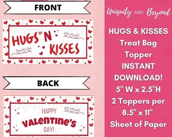 Hugs and Kisses Printable - Etsy