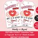 Valentine's Day Donut Tags, Donut Tags, Friends Valentine's Day Favors ...