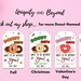 Valentine's Day Donut Tags, Donut Tags, Friends Valentine's Day Favors ...