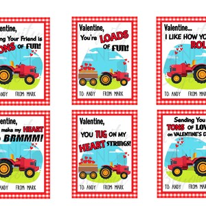 Tractor, Farm, Classroom Valentine Cards, Kids Valentines, School ...