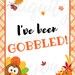 We've Been Gobbled Sign, You've Been Gobbled, Thanksgiving Games for Co ...