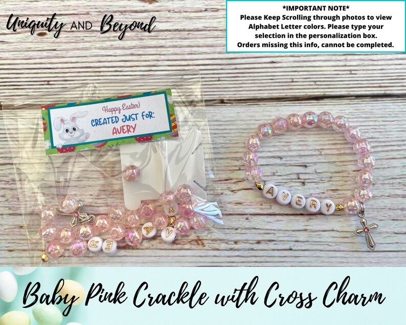 Easter Name Bracelet DIY Easter Bead Kit Easter Bracelet - Etsy