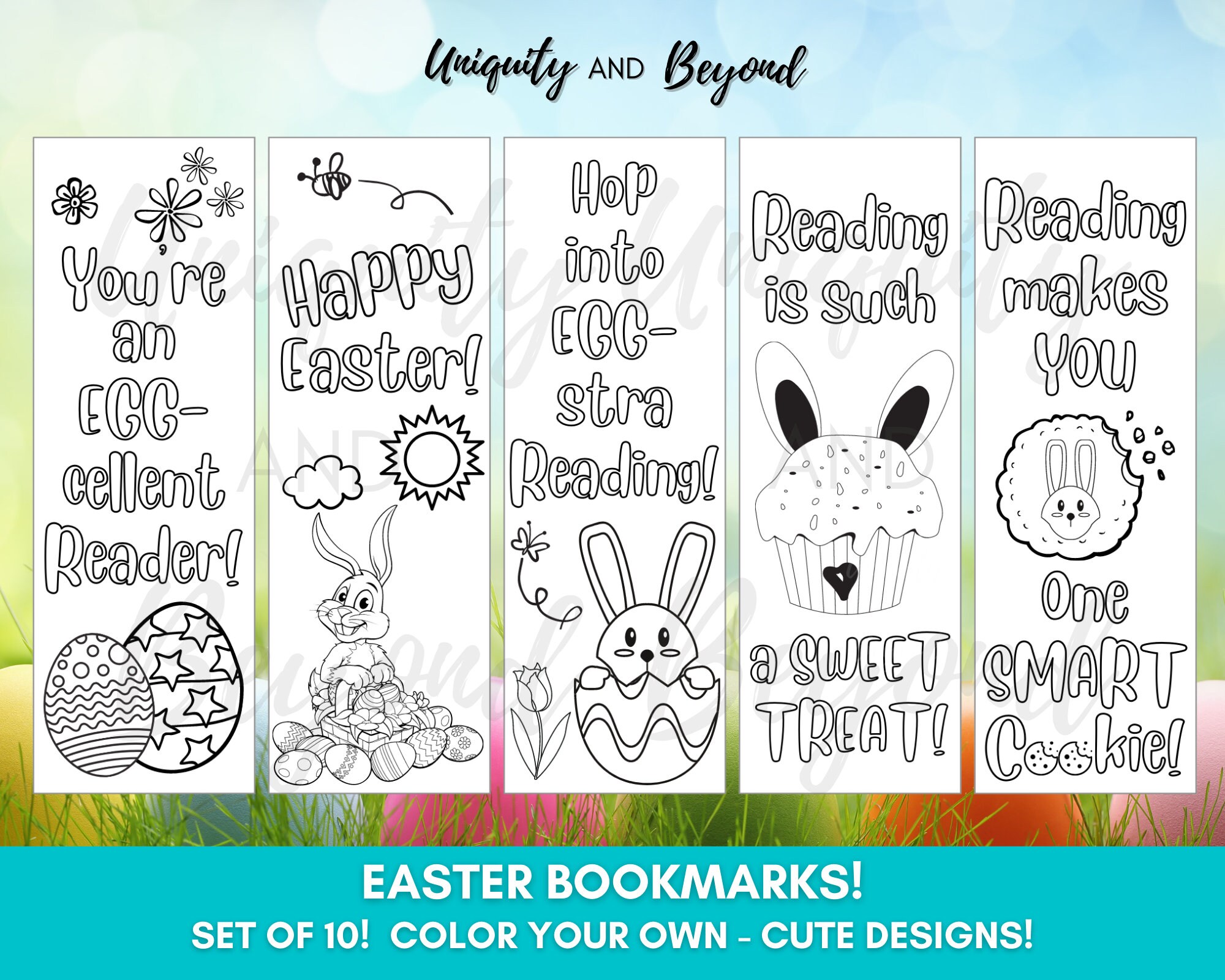 Easter Bookmarks Easter Gift for Kid Scavenger Hunt Prize - Etsy