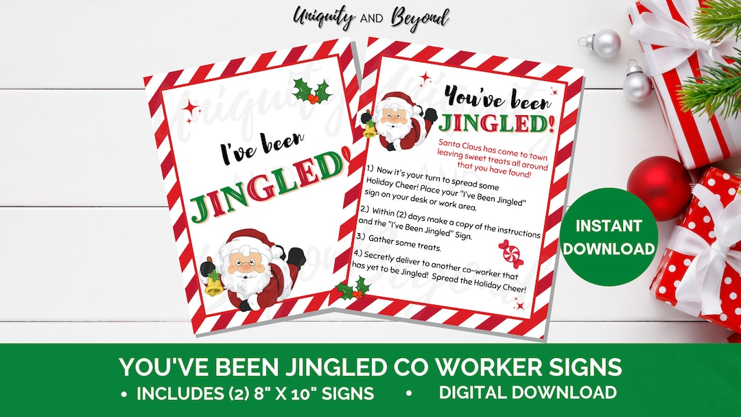 We've Been Jingled Sign, You've Been Jingled, for Co Worker, Co Worker ...