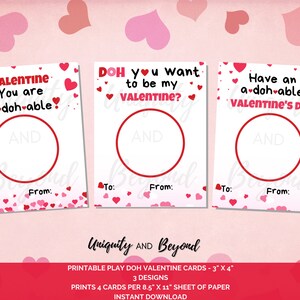 Play Doh Valentine Cards, Printable Play Doh Valentines, Play Doh ...
