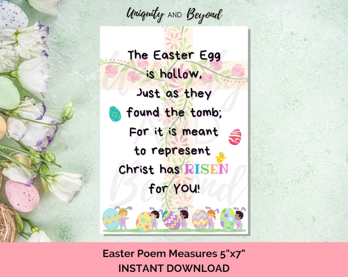 Printable Easter Poem Easter Poem Easter Poem for Kids - Etsy