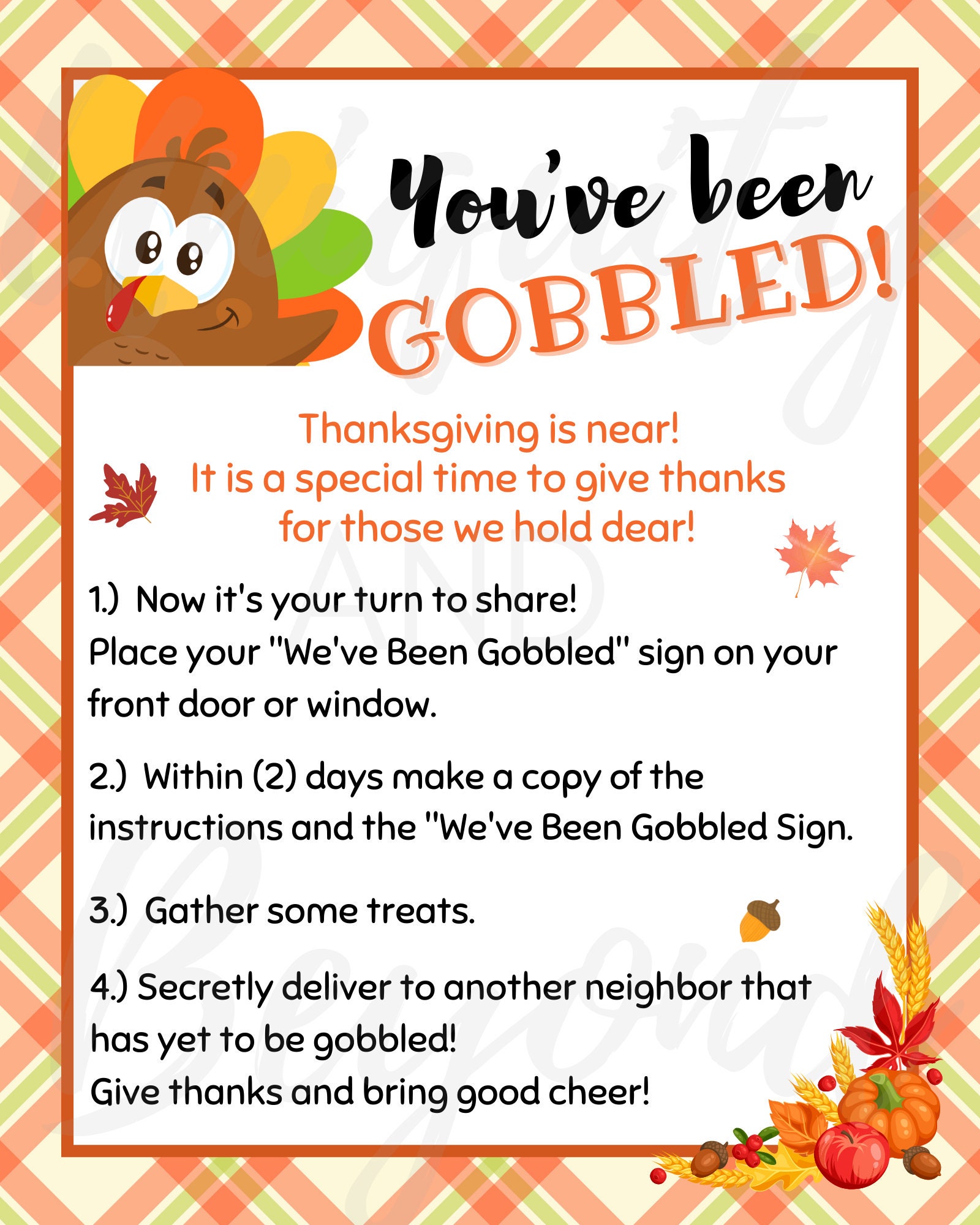 We've Been Gobbled Sign You've Been Gobbled | Etsy