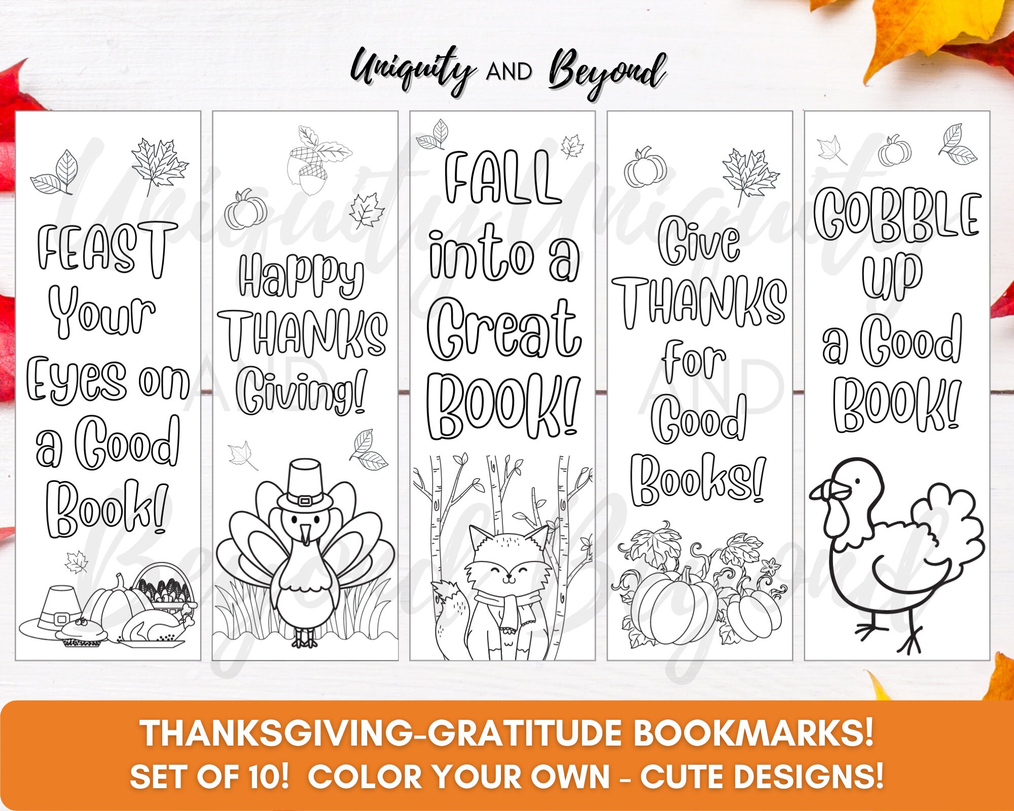 Thanksgiving Bookmarks Kids Gratitude Bookmarks Scavenger - Etsy
