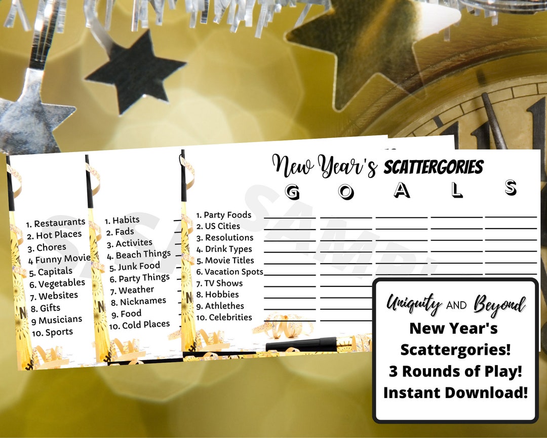 New Years Games, New Years Eve Games, New Years Activities, New Years ...