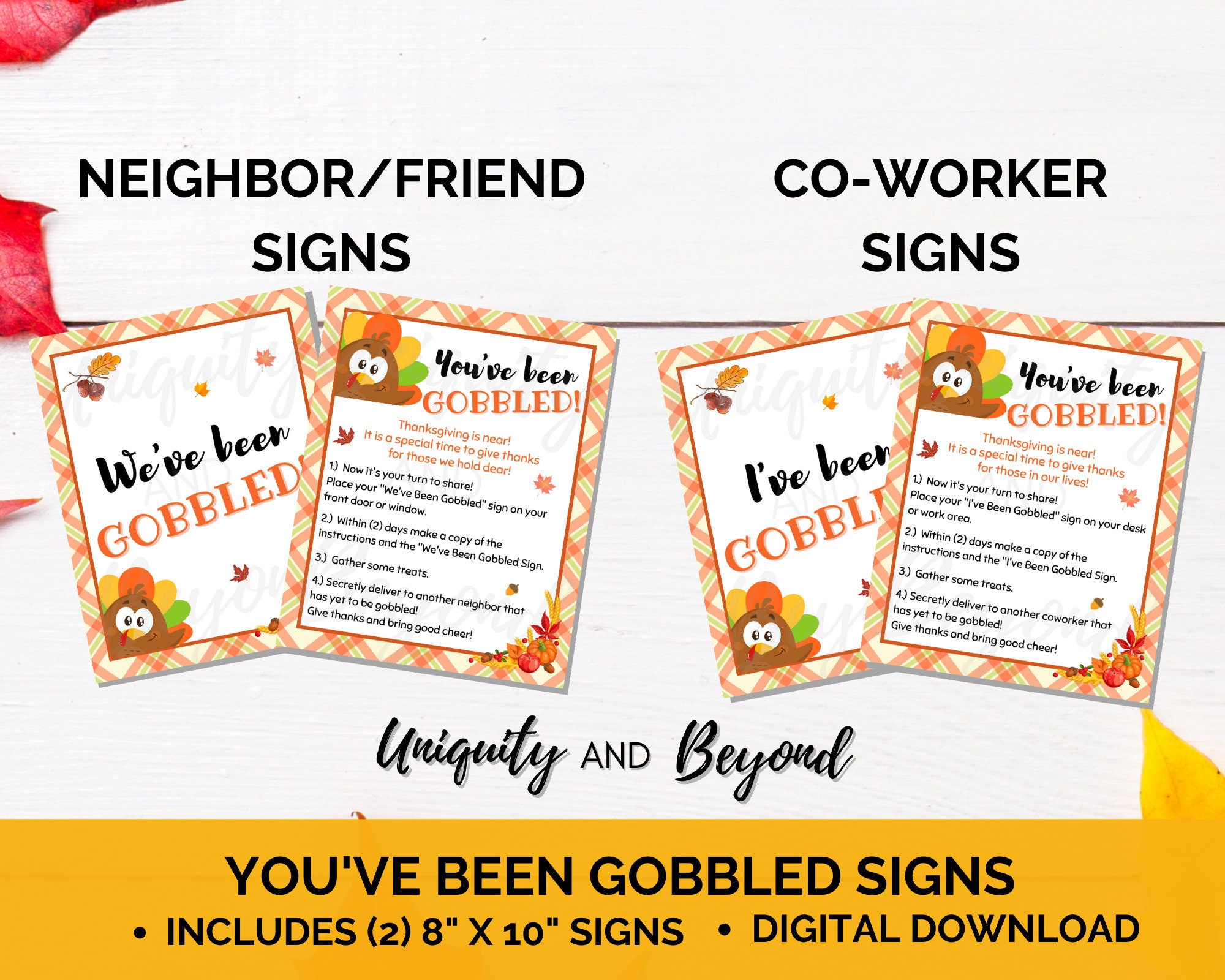 We've Been Gobbled Sign You've Been Gobbled - Etsy