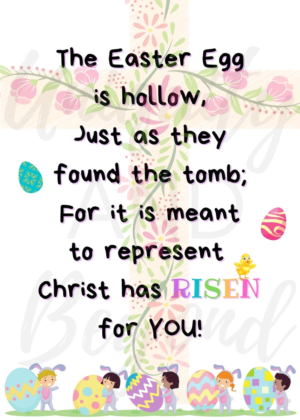 Printable Easter Poem Easter Poem Easter Poem for Kids - Etsy