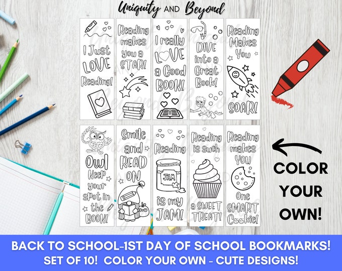 School Bookmarks, Classroom, Back to School, Scavenger Hunt Prize ...